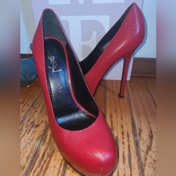 Saint Laurent | Shoes | Authentic Ysl Saint Laurent Heels Pumps 38 7 ...